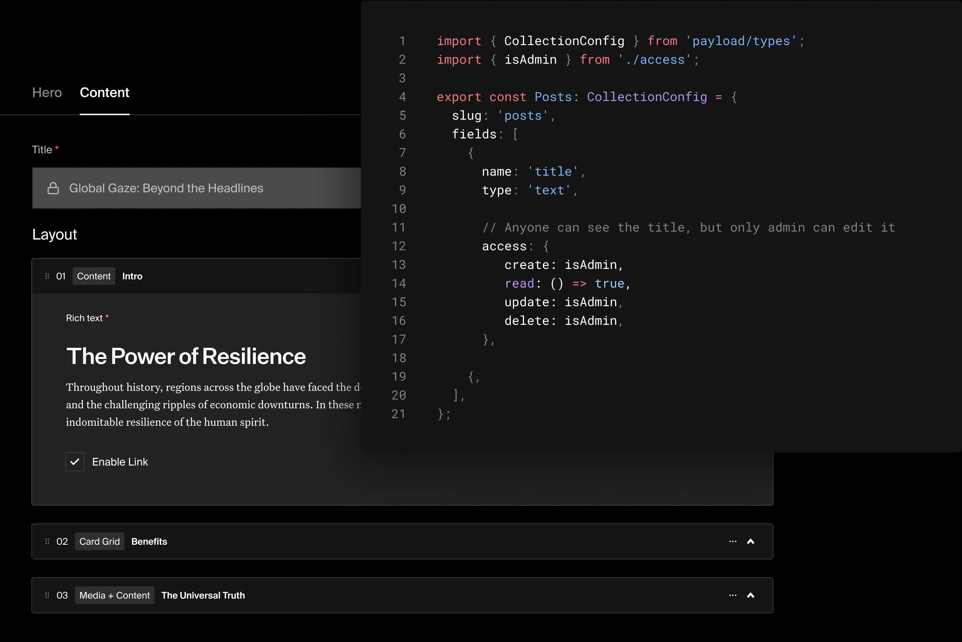 A Visual Editor in a Headless CMS. Finally. | Payload