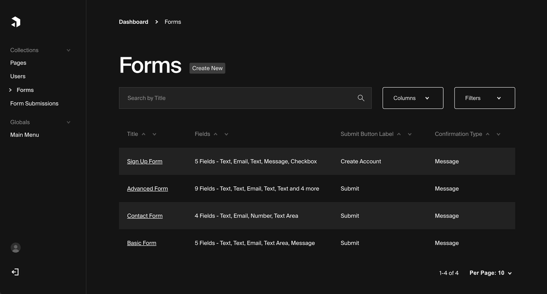 Create custom forms with Payload’s Free Form Builder Plugin | Blog ...